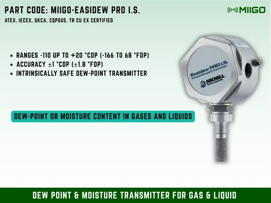 MIIGO - Easidew Pro I.S. Dew Point Transmitter | MIIGO ONLINE LLP